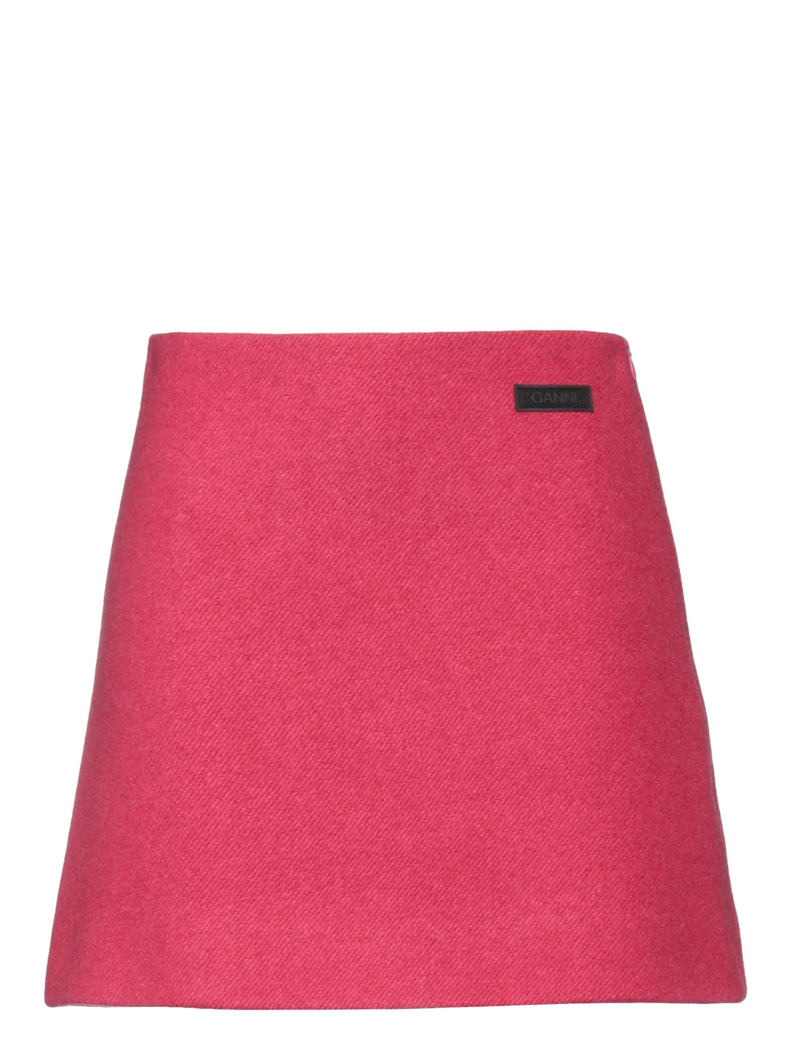 GANNI Ganni Logo Detailed Skirt
