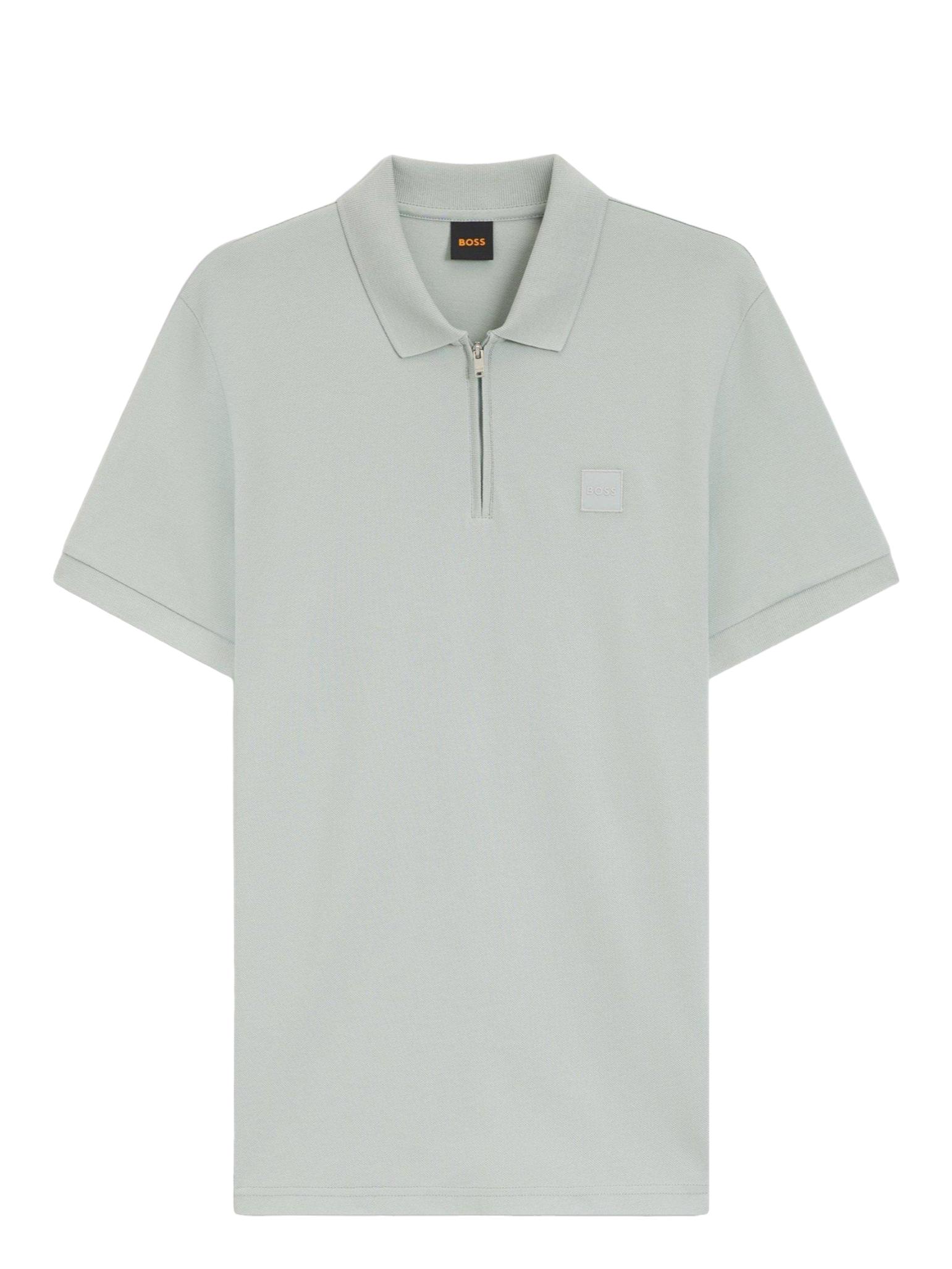HUGO BOSS shortsleeve zipup polo