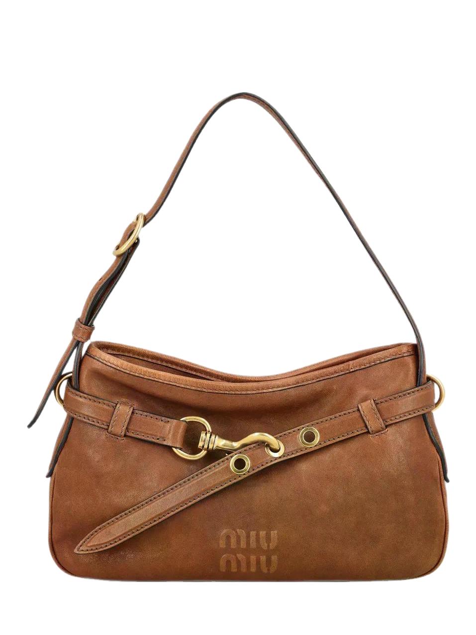 MIU MIU Miu Miu Aventure Nappa Leather Bag
