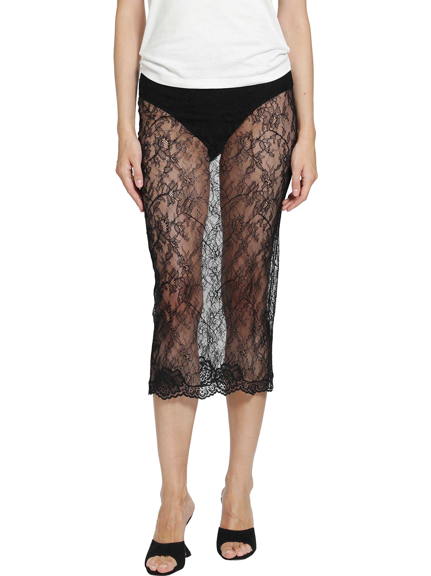 VALENTINO Valentino Lace Midi Skirt