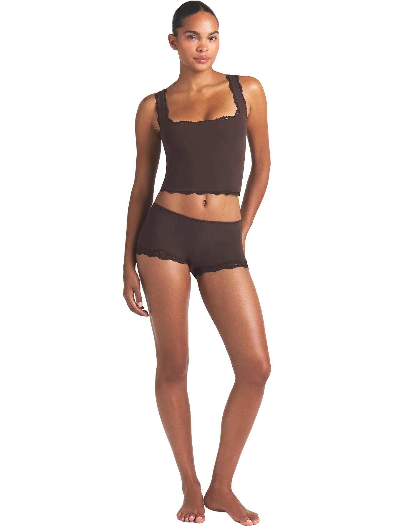 SKIMS SKIMS Lace Trimmed Tank Top