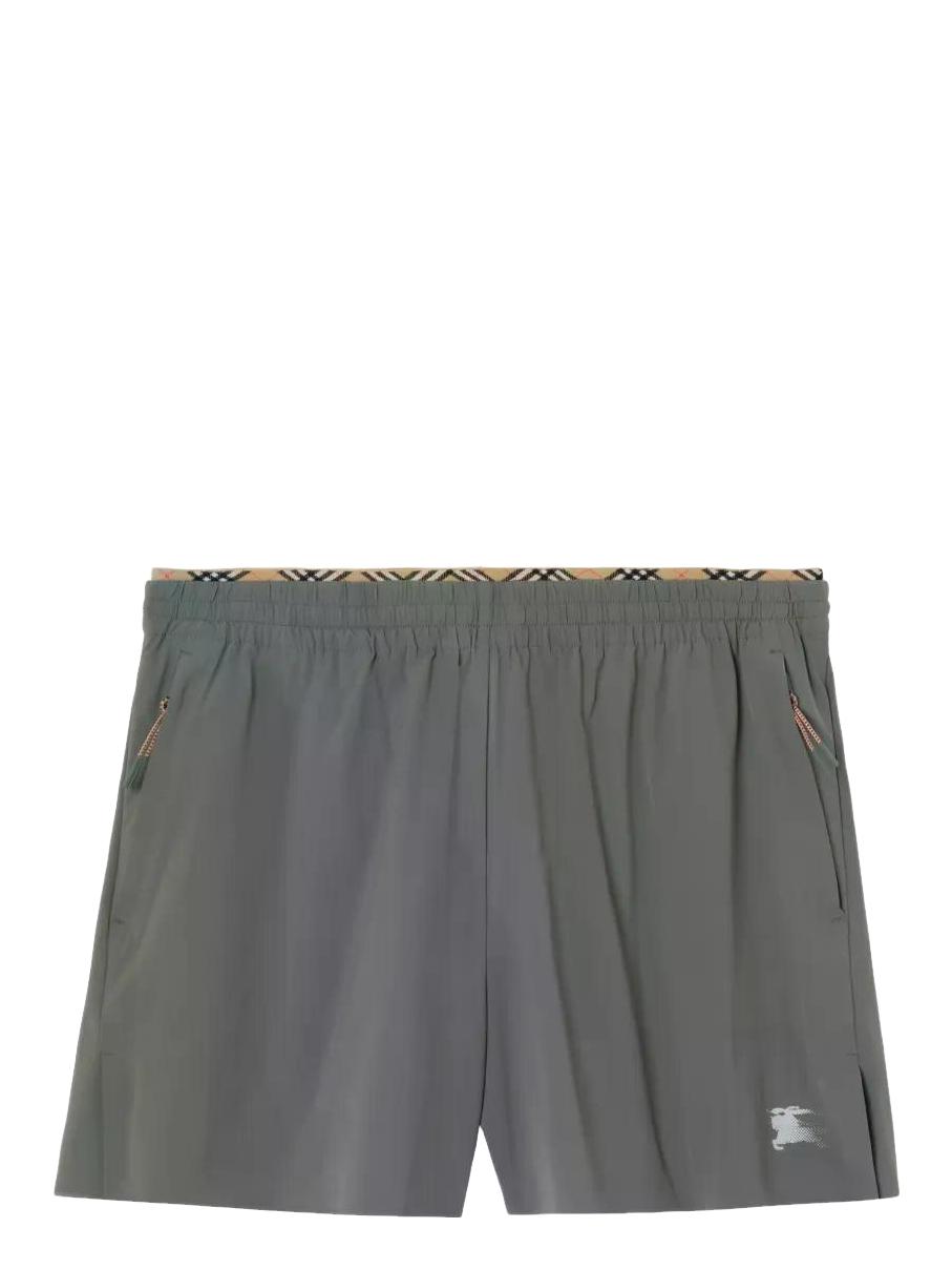 BURBERRY Burberry Stretch Nylon Shorts with Archive Beige Check Taping