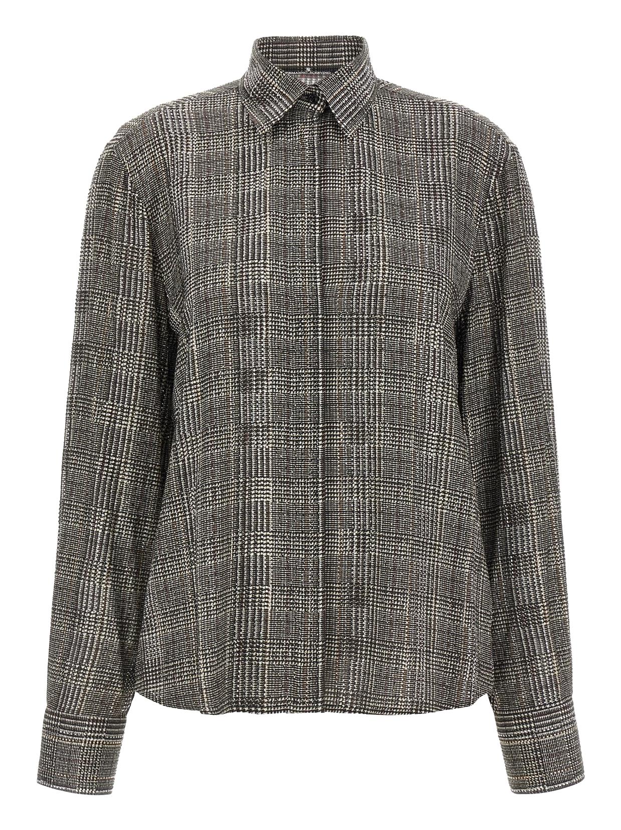 JOHNSTONS OF ELGIN Glen Urquhart Check Oversized Shirt