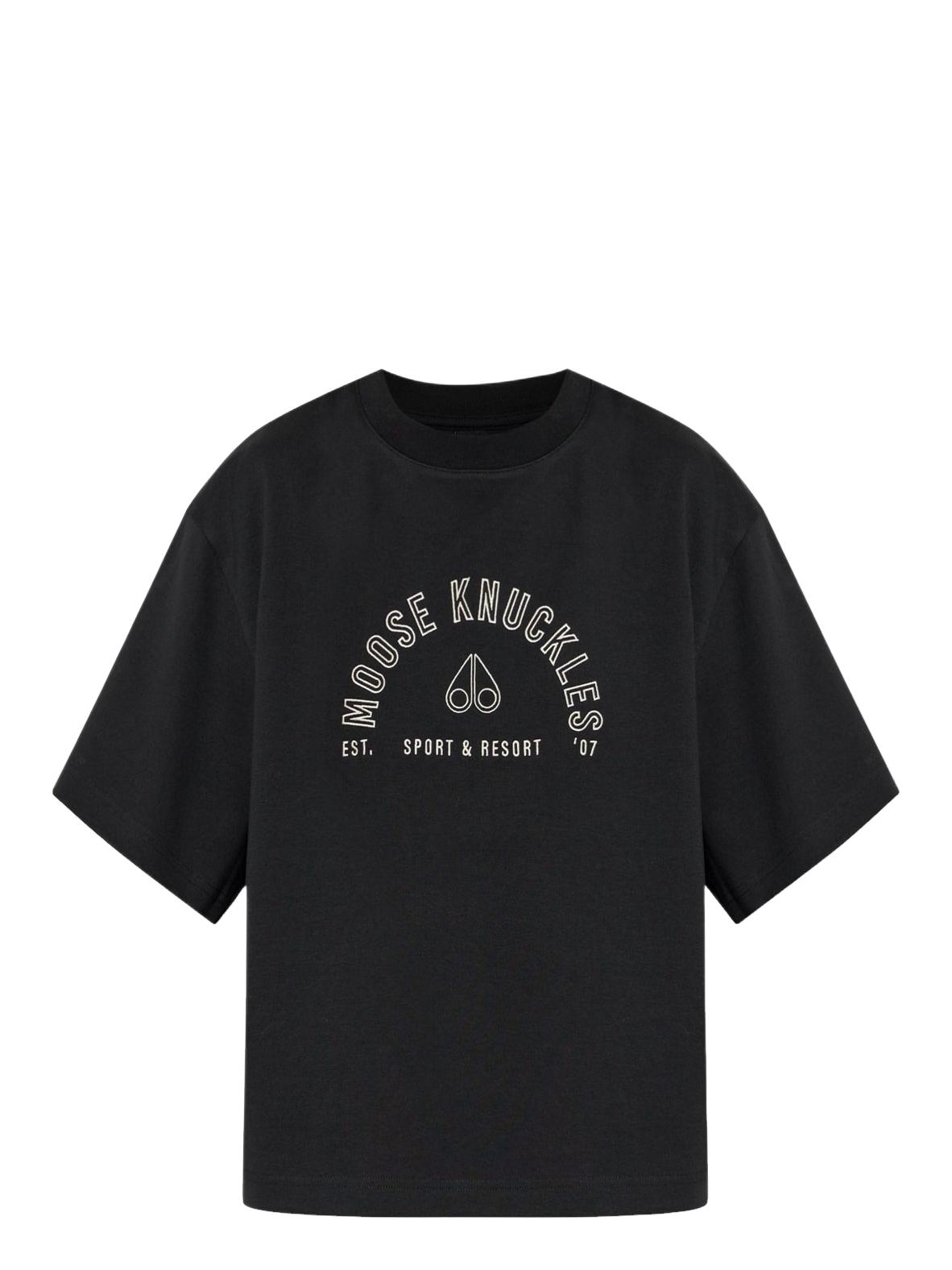 MOOSE KNUCKLES Moose Knuckles Logo Print Cotton T-Shirt