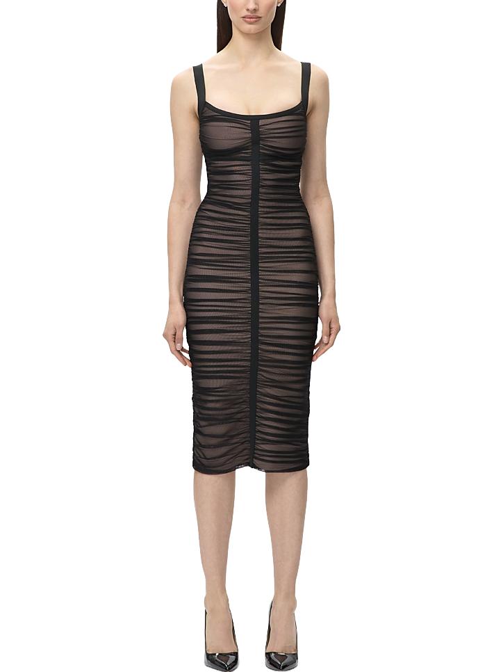 HERVE LEGER Herve Leger The Gloria Ruched Mesh Dress