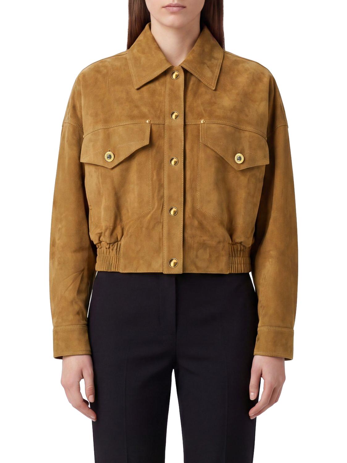 VERSACE VERSACE Suede Leather Bomber Jacket