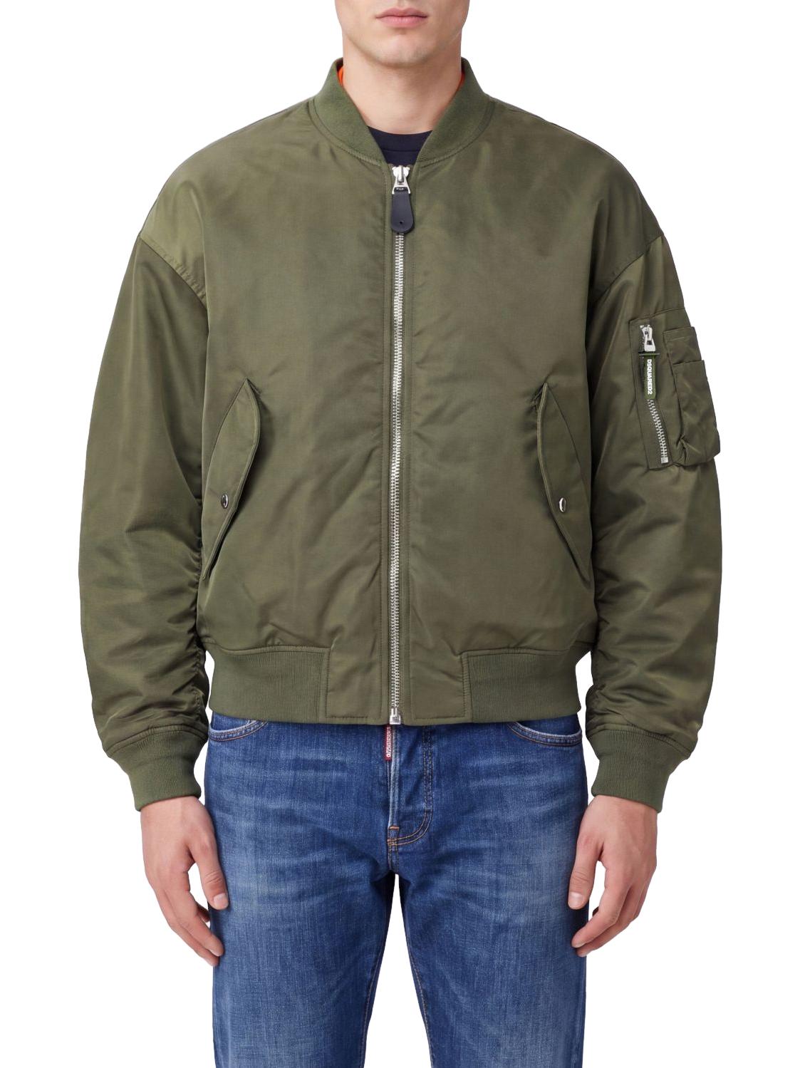 DSQUARED2 Two-Tone Nylon Bomber Jacket