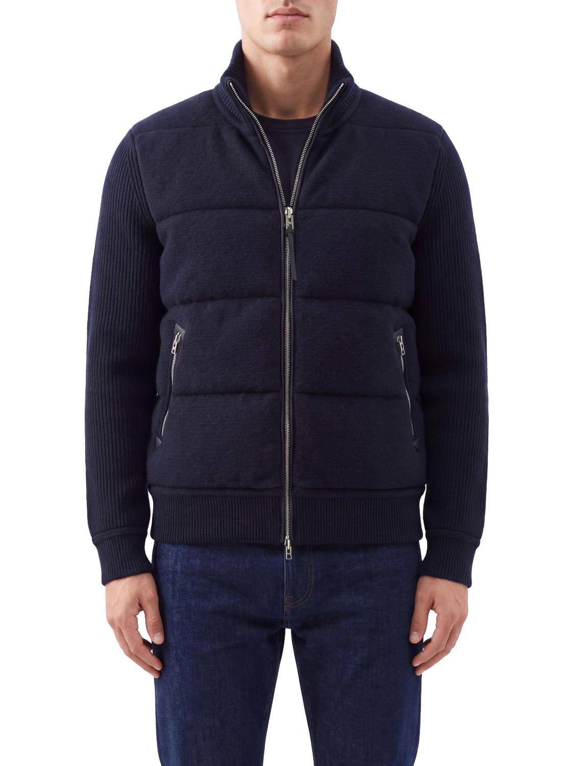TOM FORD TOM FORD Virgin Wool Cardigan with Quilted and Padded Panels
