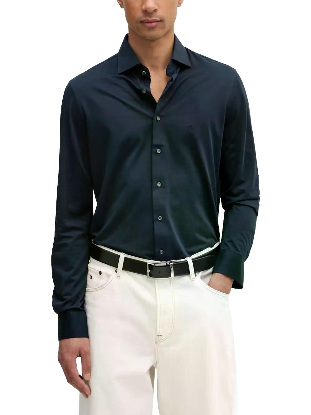 MICHAEL KORS logo-embroidered long-sleeve shirt