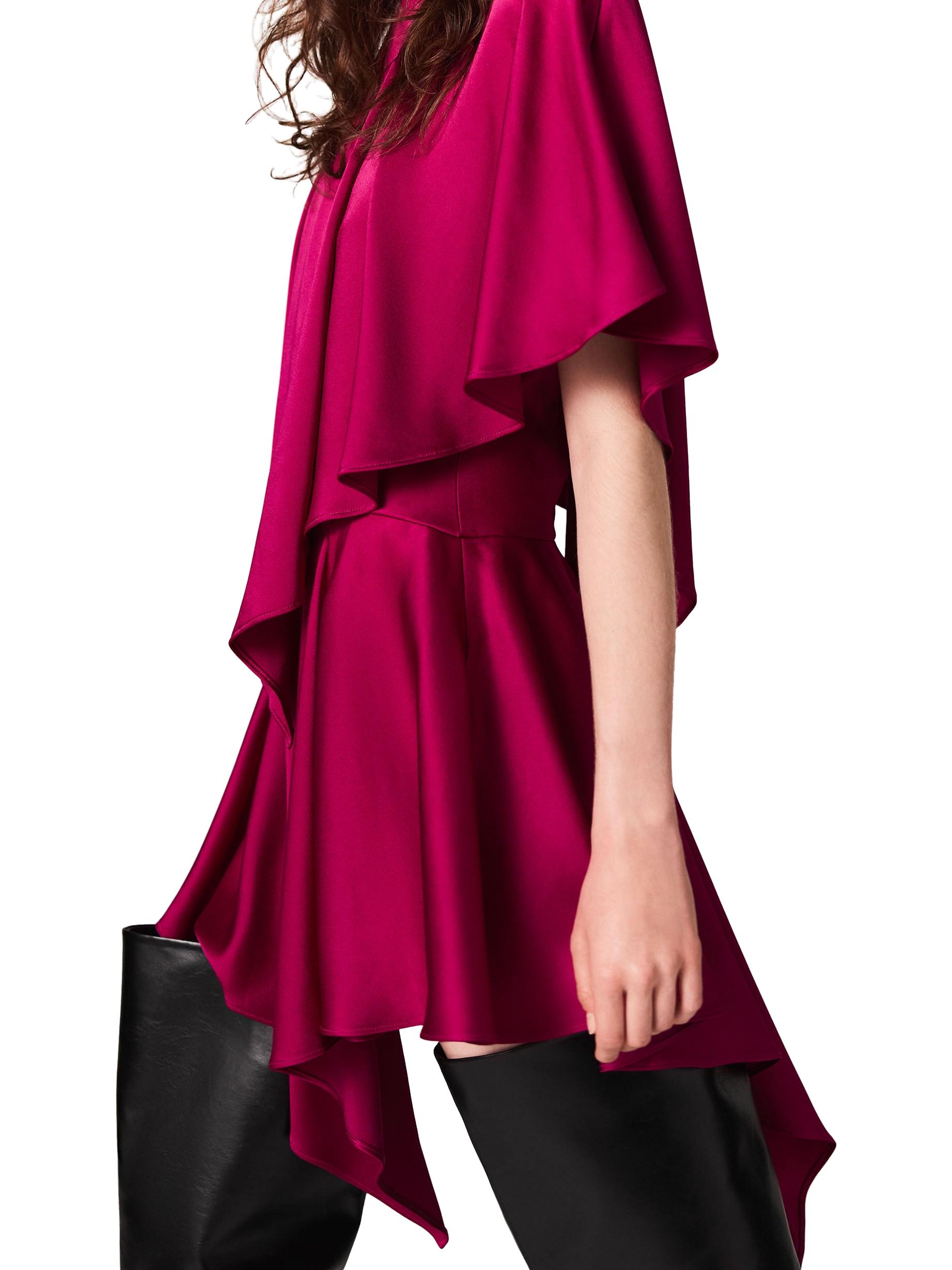 STELLA MCCARTNEY Stella McCartney Tiered Pleated Satin Mini Dress