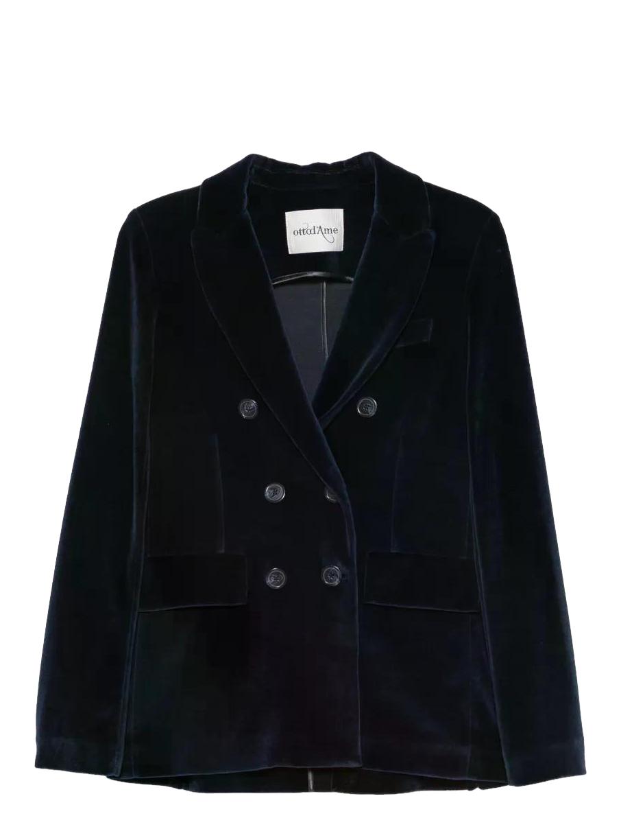 OTTOD'AME Ottod'Ame Velvet Double-Breasted Blazer