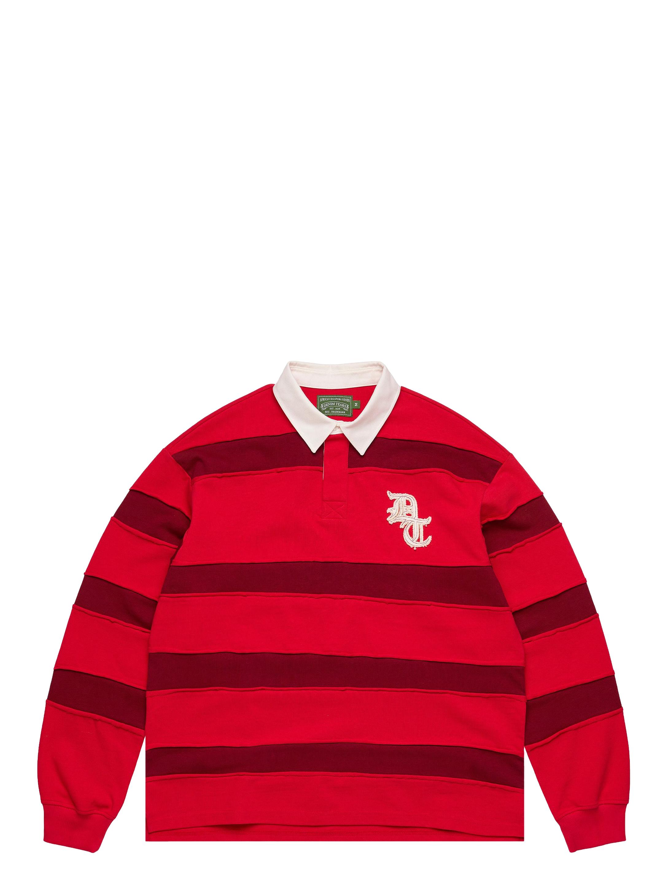 HUSH Cotton Striped Polo Top