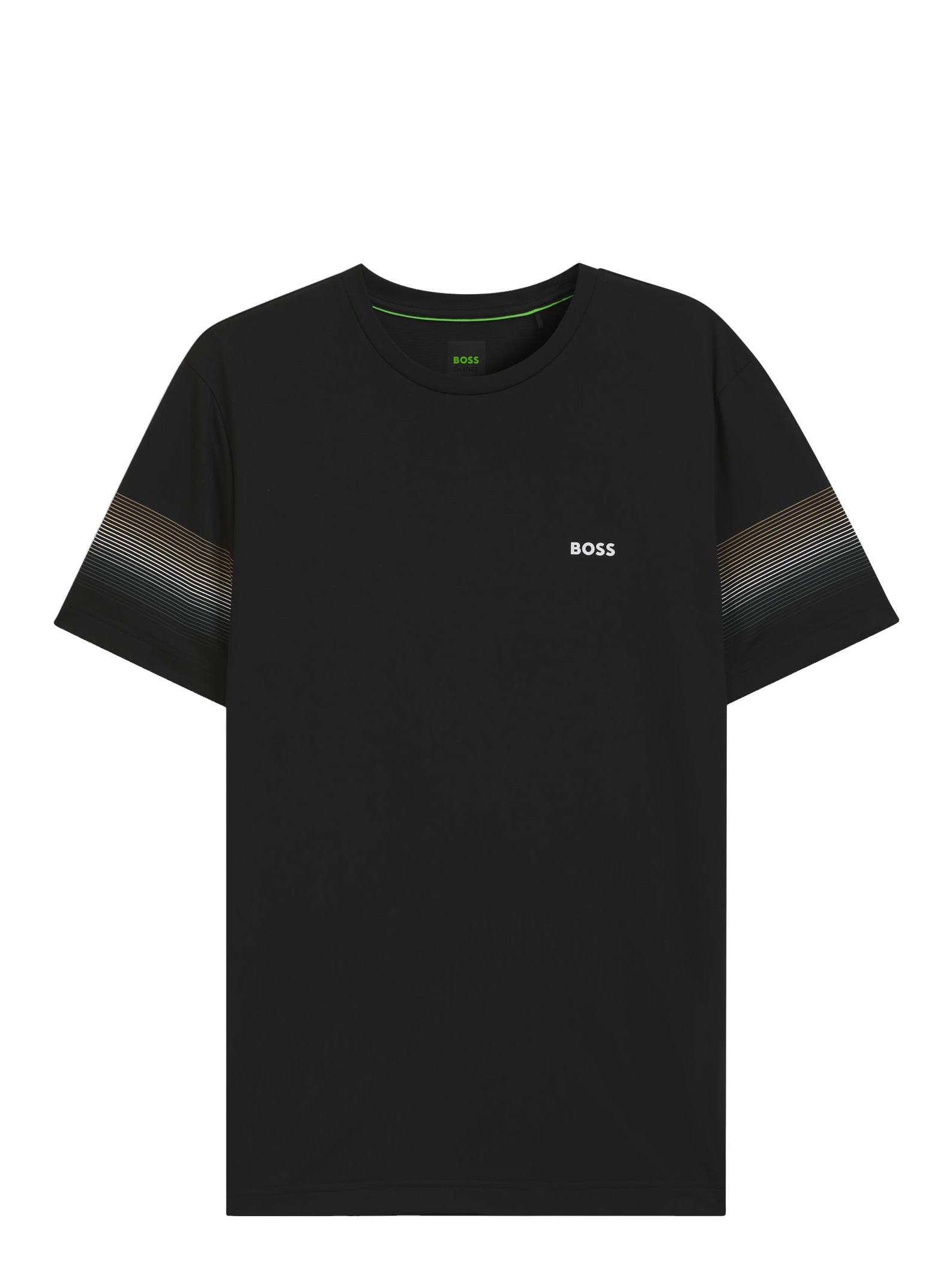 BOSS active slim-fit t-shirt with sleeve stripes