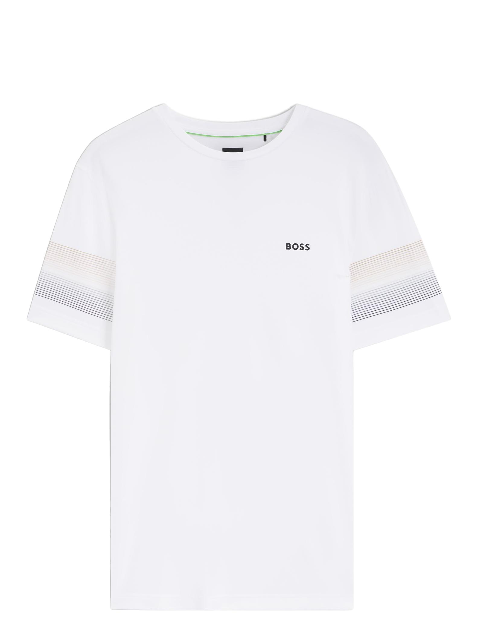BOSS active slim-fit t-shirt with sleeve stripes