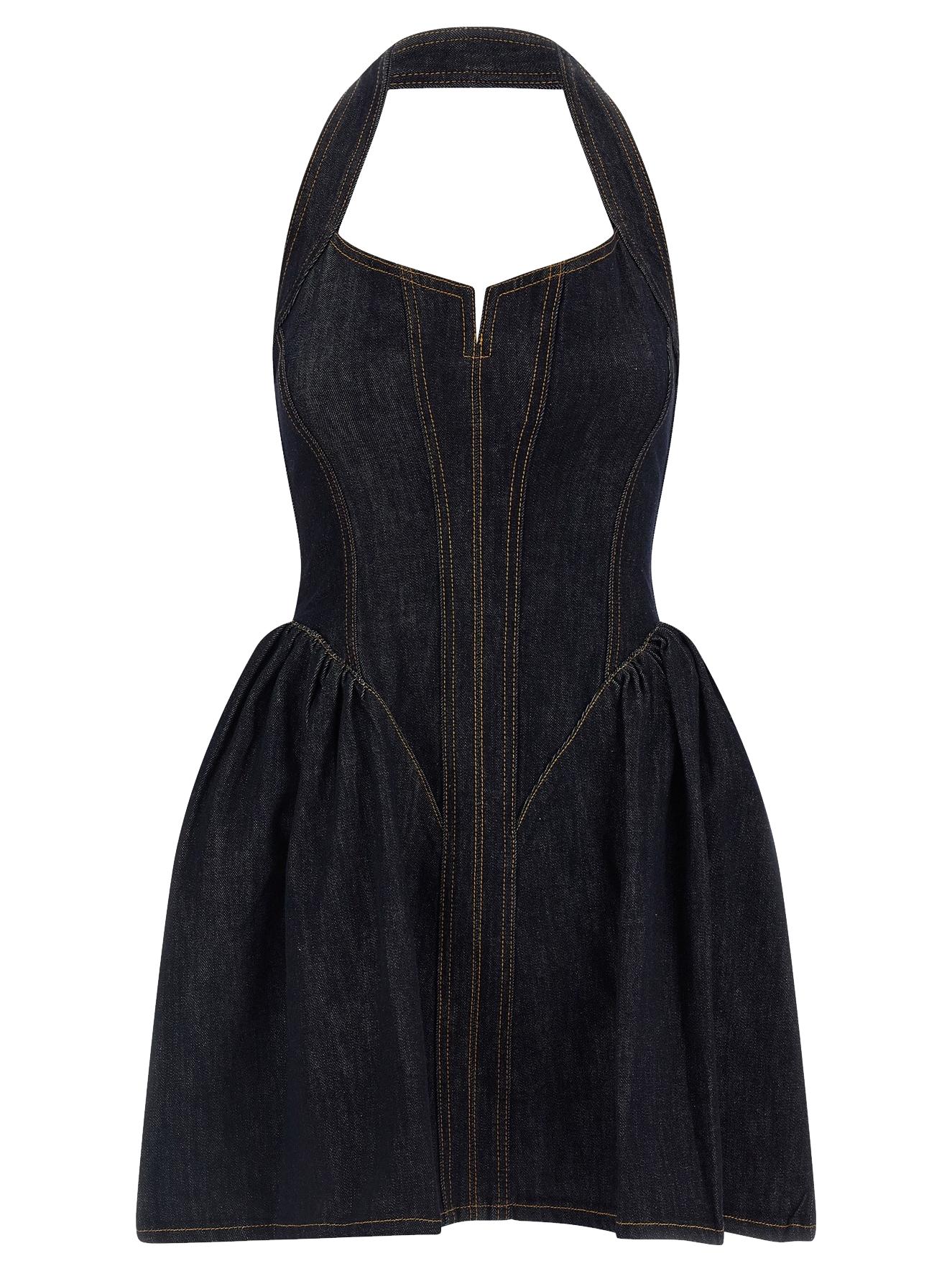 FLEUR DU MAL Fleur Du Mal Two-Tone Denim Bustier