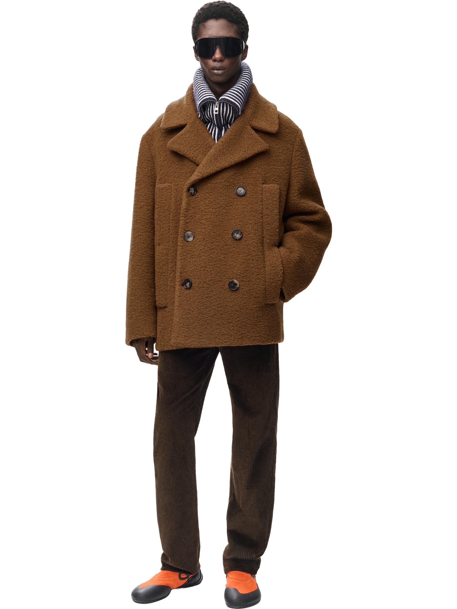 LOEWE LOEWE Peacoat in Wool and Mohair Blend