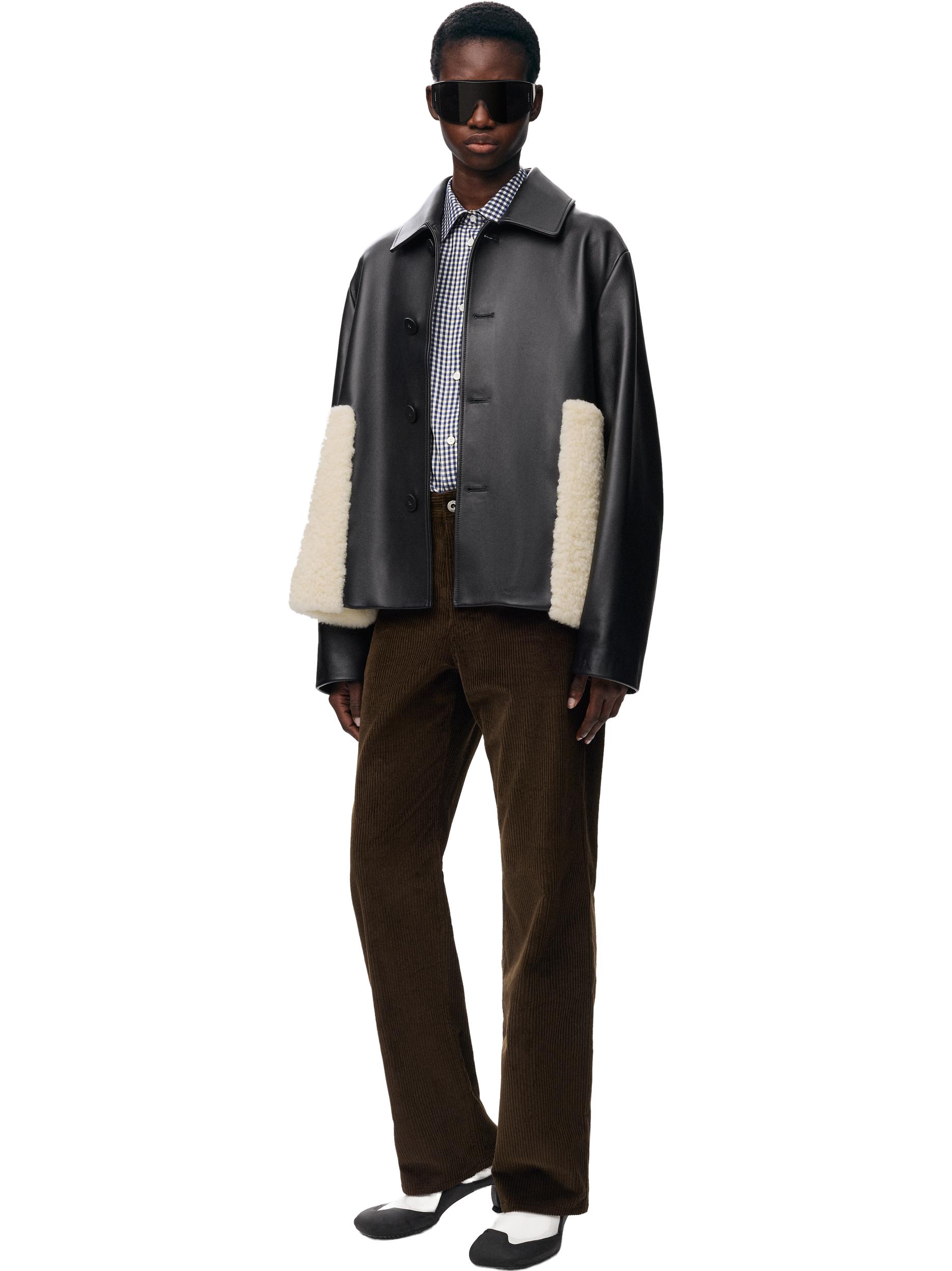 LOEWE LOEWE Nappa Lambskin Jacket with Shearling Trims