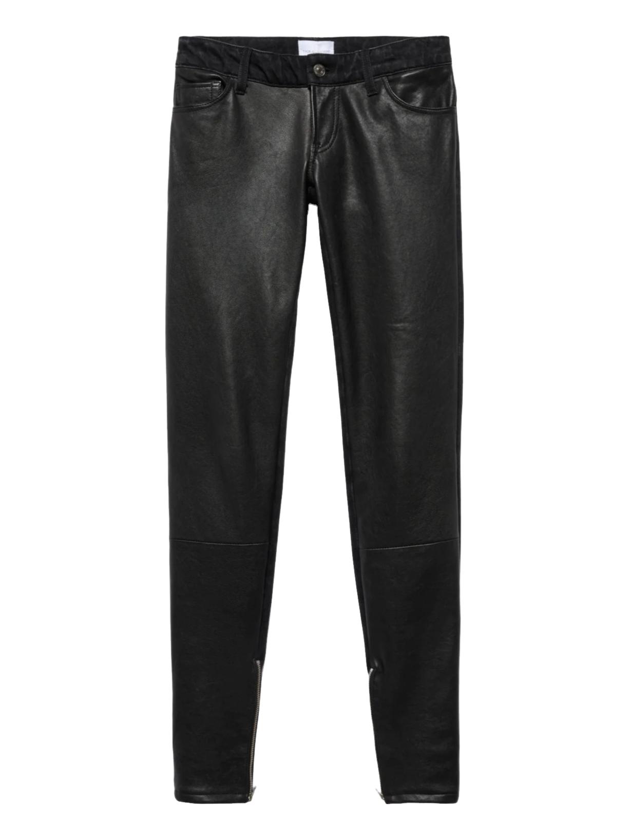 7 FOR ALL MANKIND 7 For All Mankind Leather-Look Zip Ankle Skinny Trousers