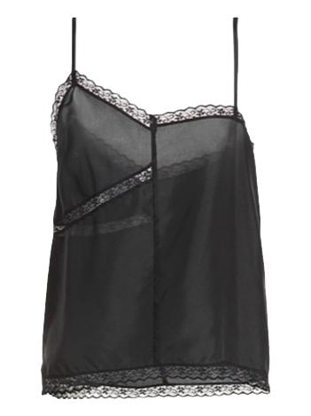 MAISON MARGIELA MM6 Maison Margiela Satin Sling Camisole with Lace Trims
