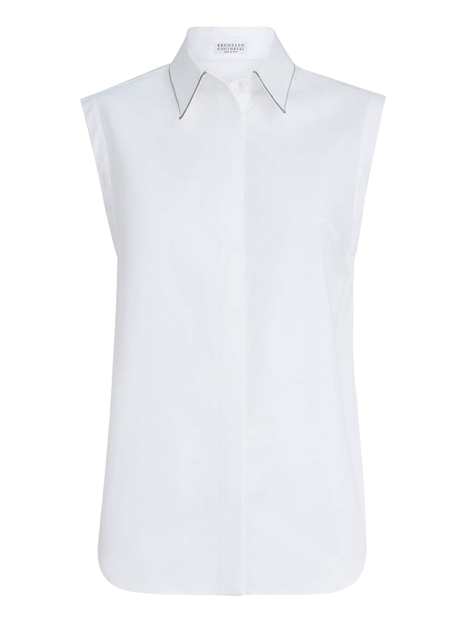 BRUNELLO CUCINELLI Brunello Cucinelli Sleeveless Shirt with Monili Embellishments
