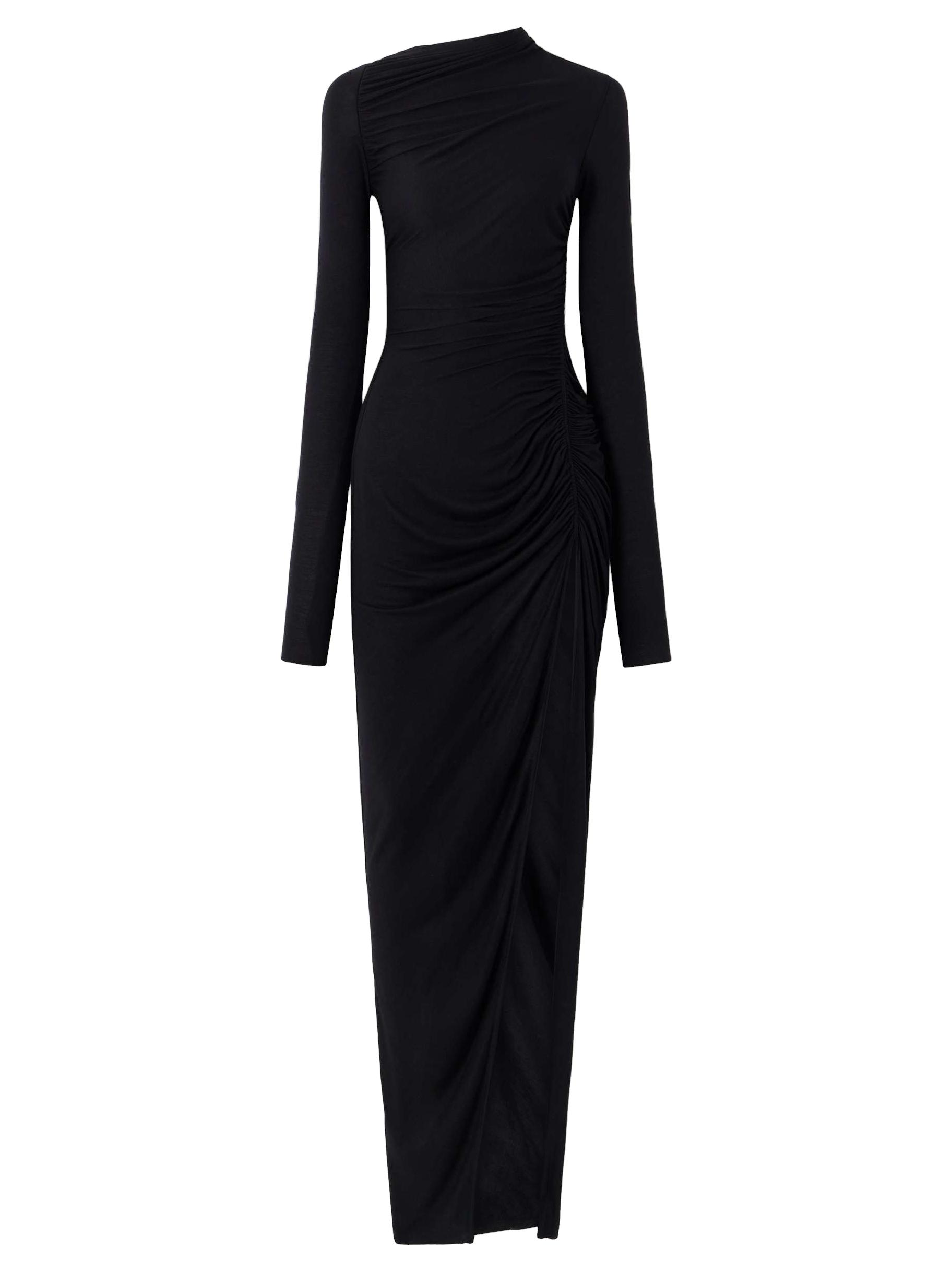 RICK OWENS RICK OWENS Svita Ruched Jersey Maxi Dress