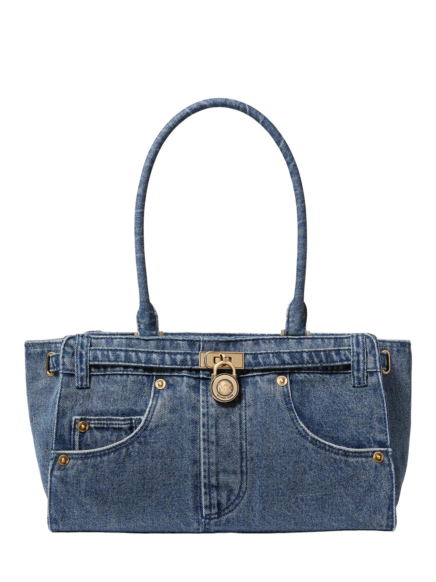 MICHAEL KORS Michael Kors Hamilton Moderne Small Washed Denim Satchel