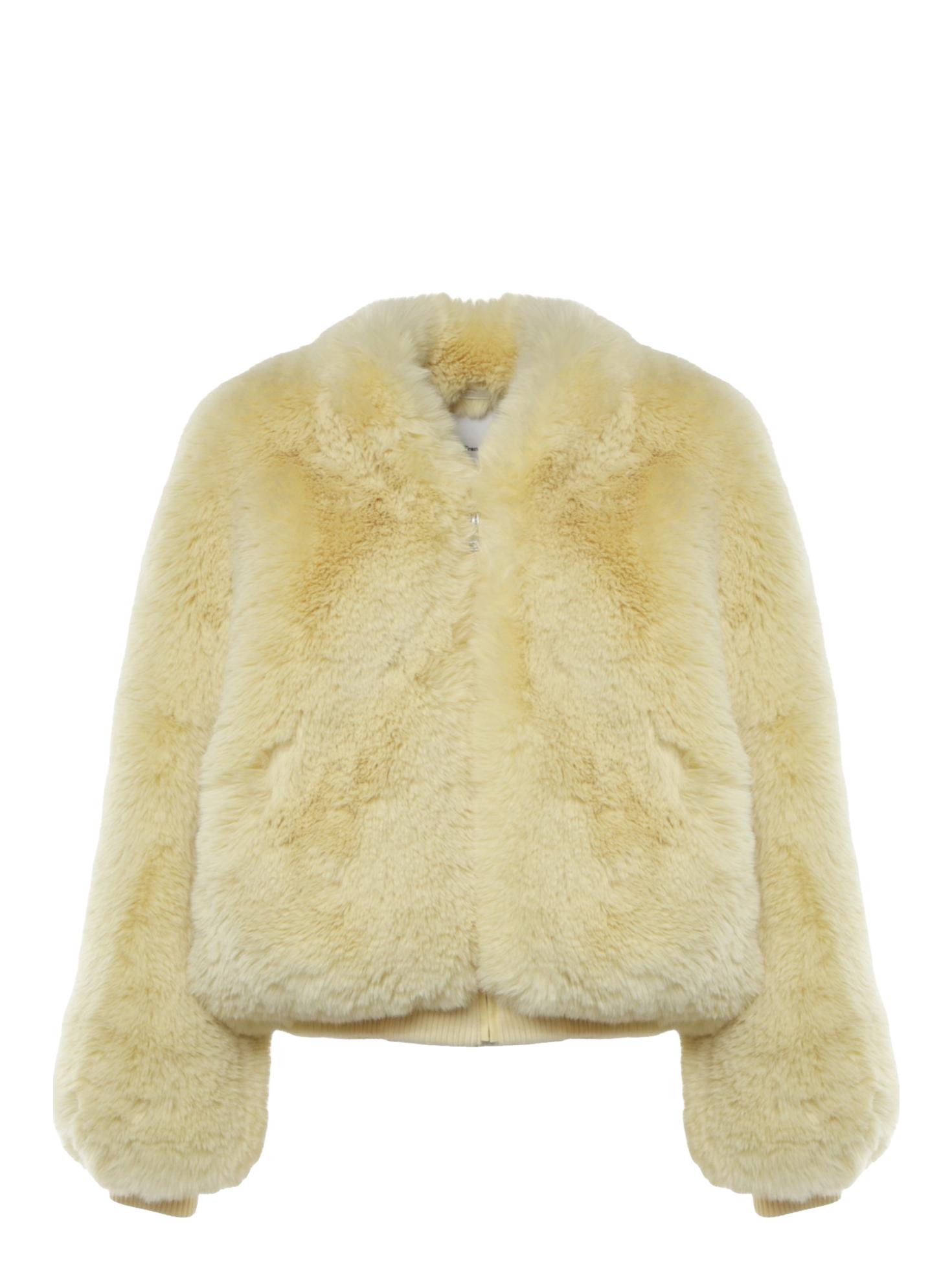 THE FRANKIE SHOP The Frankie Shop Butter Faux Fur Bomber Jacket