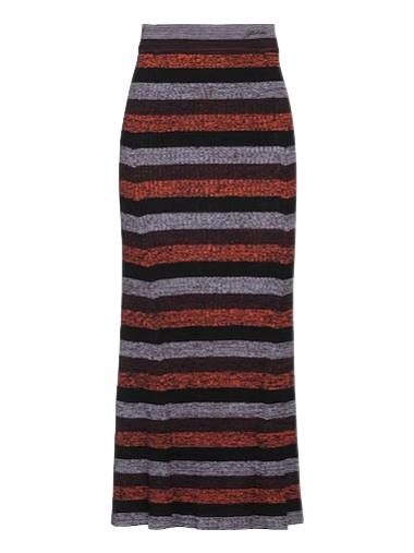 GANNI GANNI Striped Midi Skirt