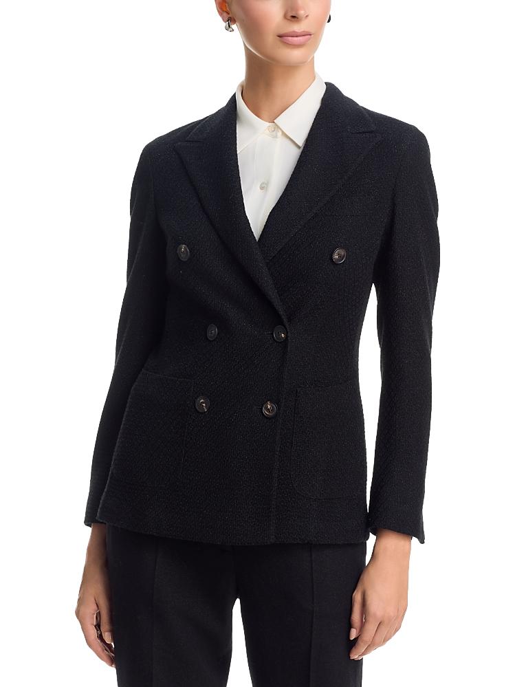 ELEVENTY Eleventy Wool Mohair Double Breasted Jacket
