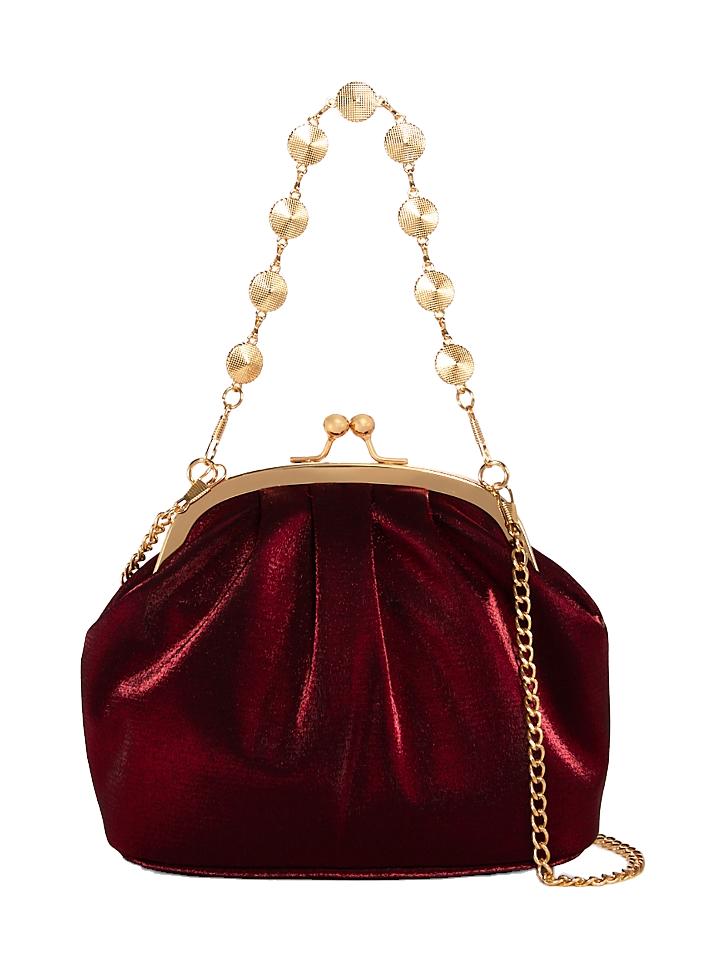 AQUA AQUA Annora Satin Satchel
