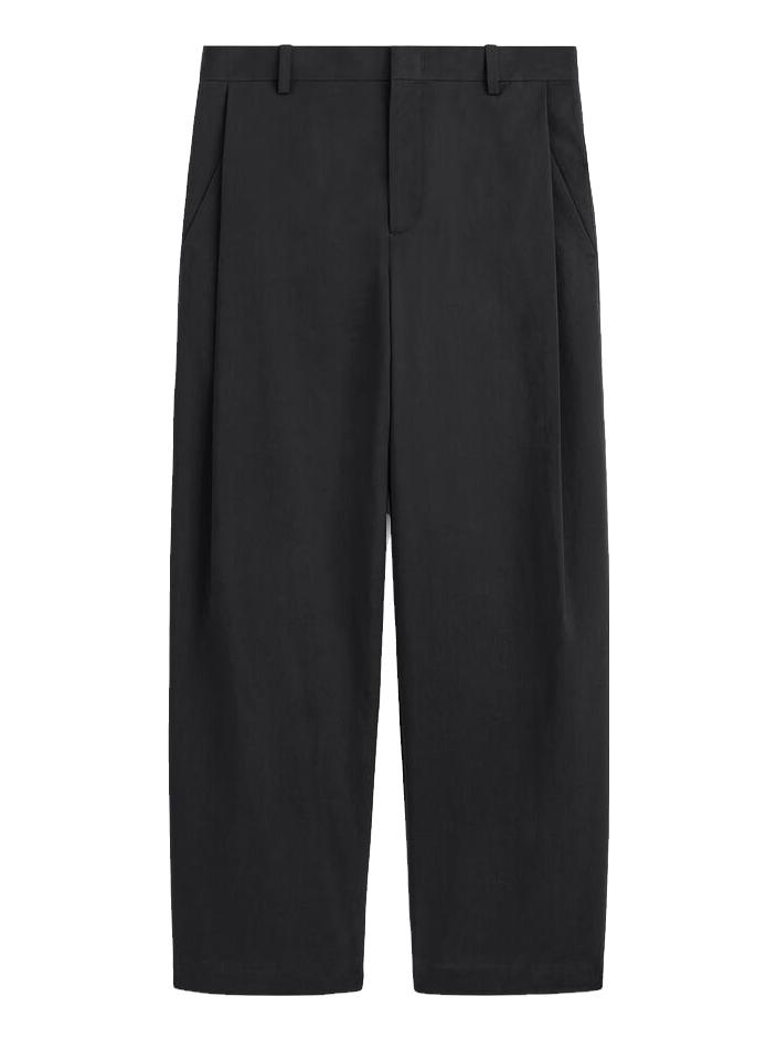 COS COS Pleated Cotton Relaxed-Fit Wide-Leg Pants