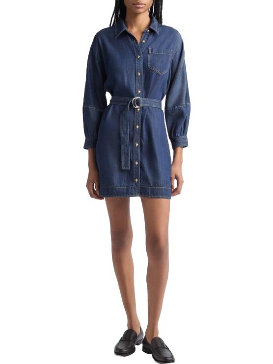 CINQ À SEPT Cinq à Sept Leona Belted Denim Shirtdress