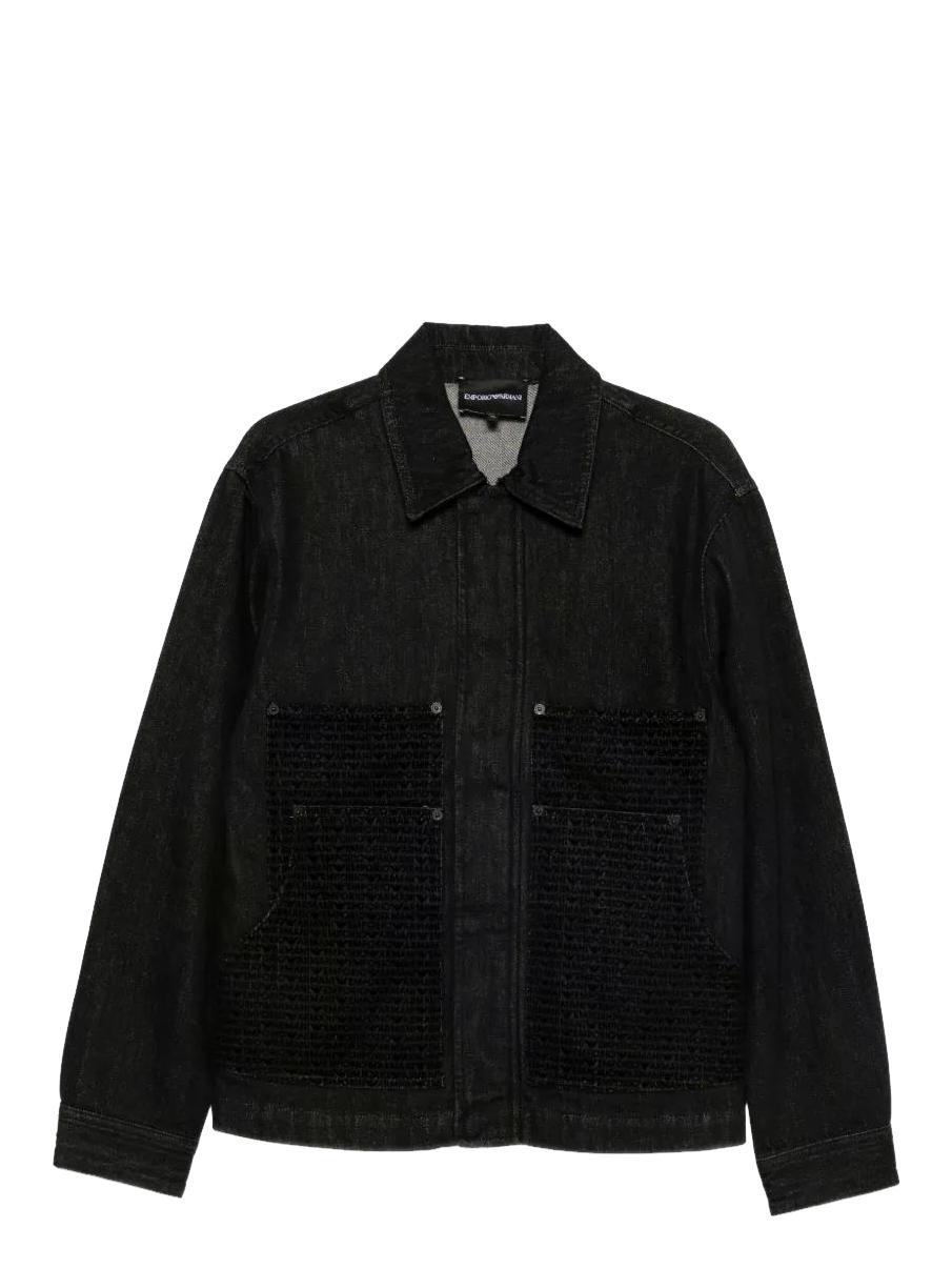 EMPORIO ARMANI Emporio Armani Logo-Pattern Denim Jacket