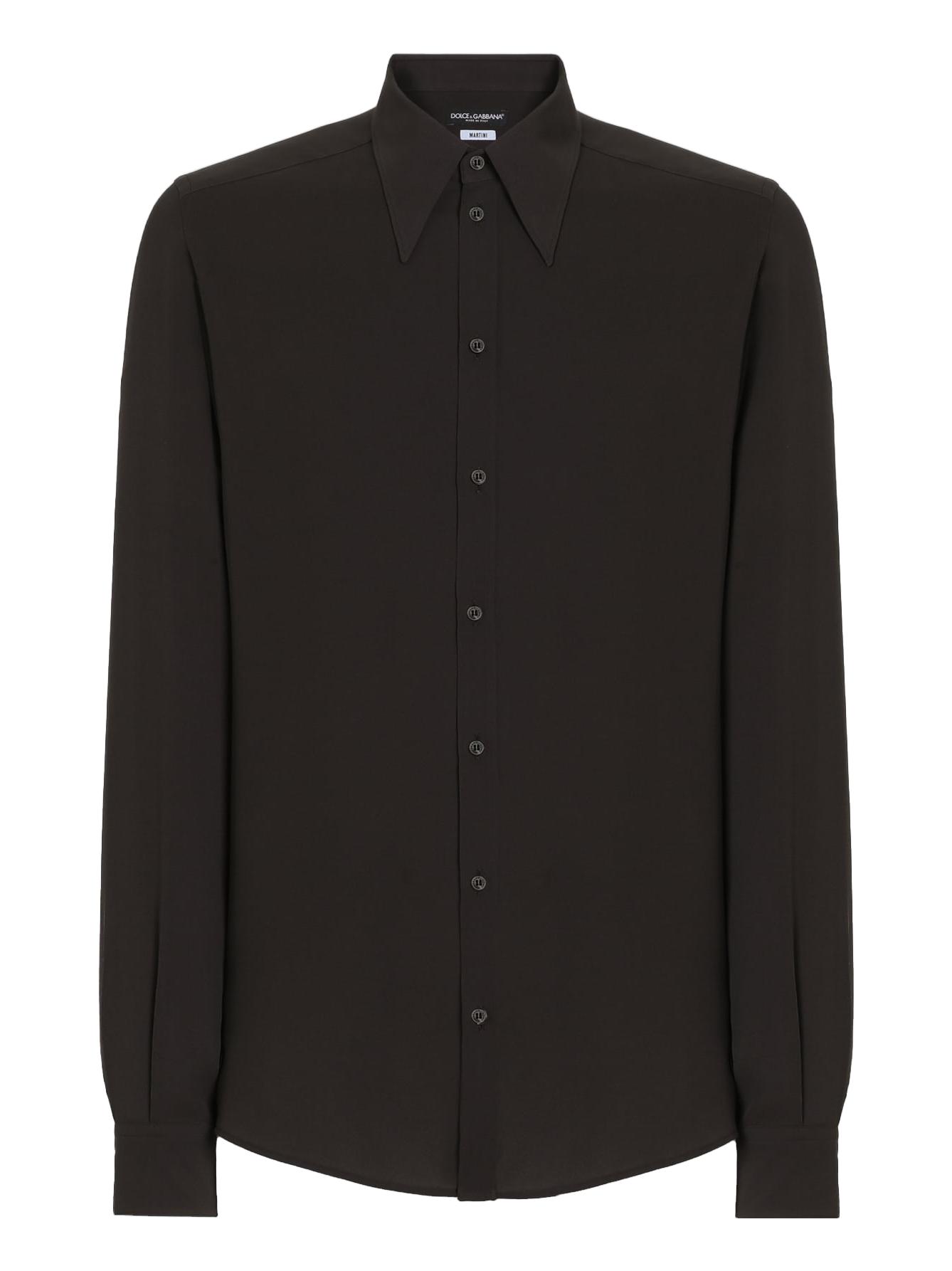 DOLCE & GABBANA crêpe de chine gold shirt