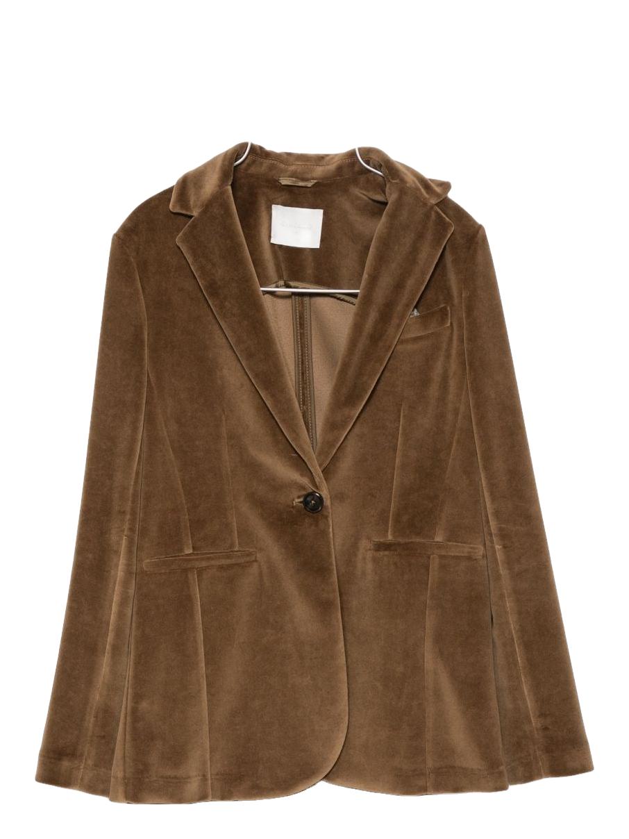CIRCOLO 1901 Circolo 1901 Single-Breasted Velvet Jacket