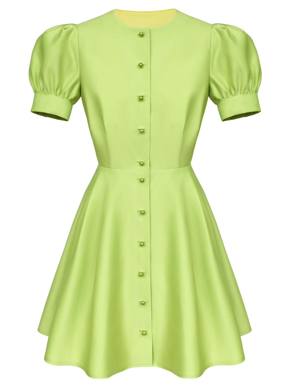 POST MERIDIEM Button-Down Mini Dress
