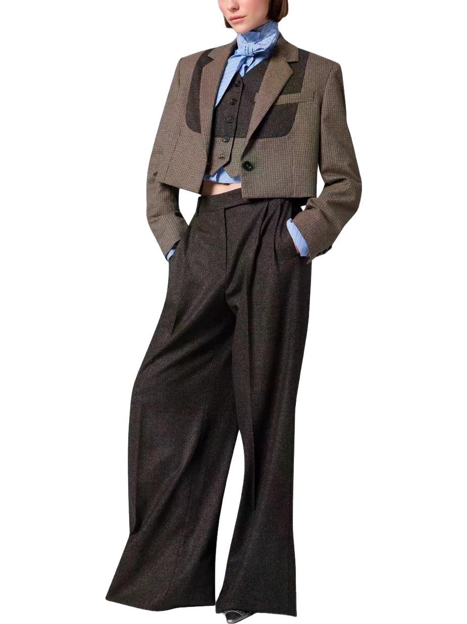 MSGM MSGM Pleated Wide-Leg Trousers