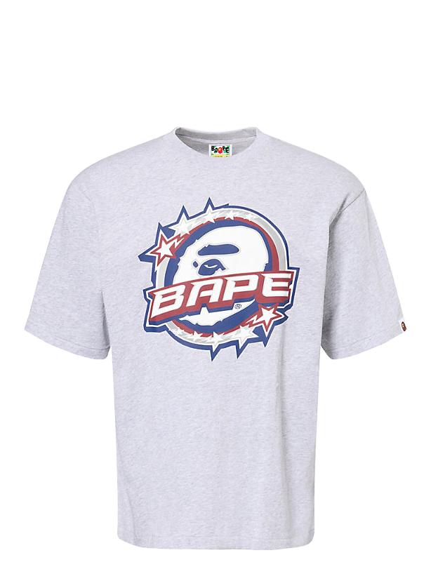 A BATHING APE twin sta logo relaxed graphic cotton-jersey t-shirt l