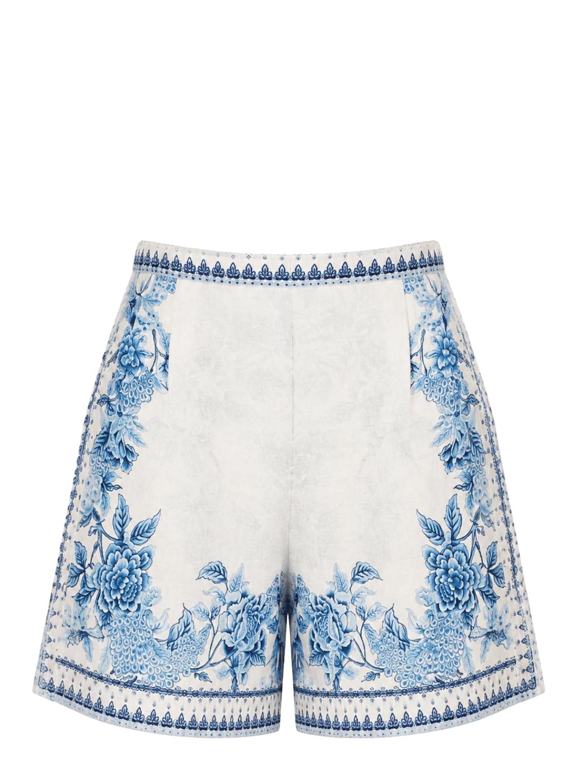 ALEMAIS Alemais Printed Cropped Linen Shirt