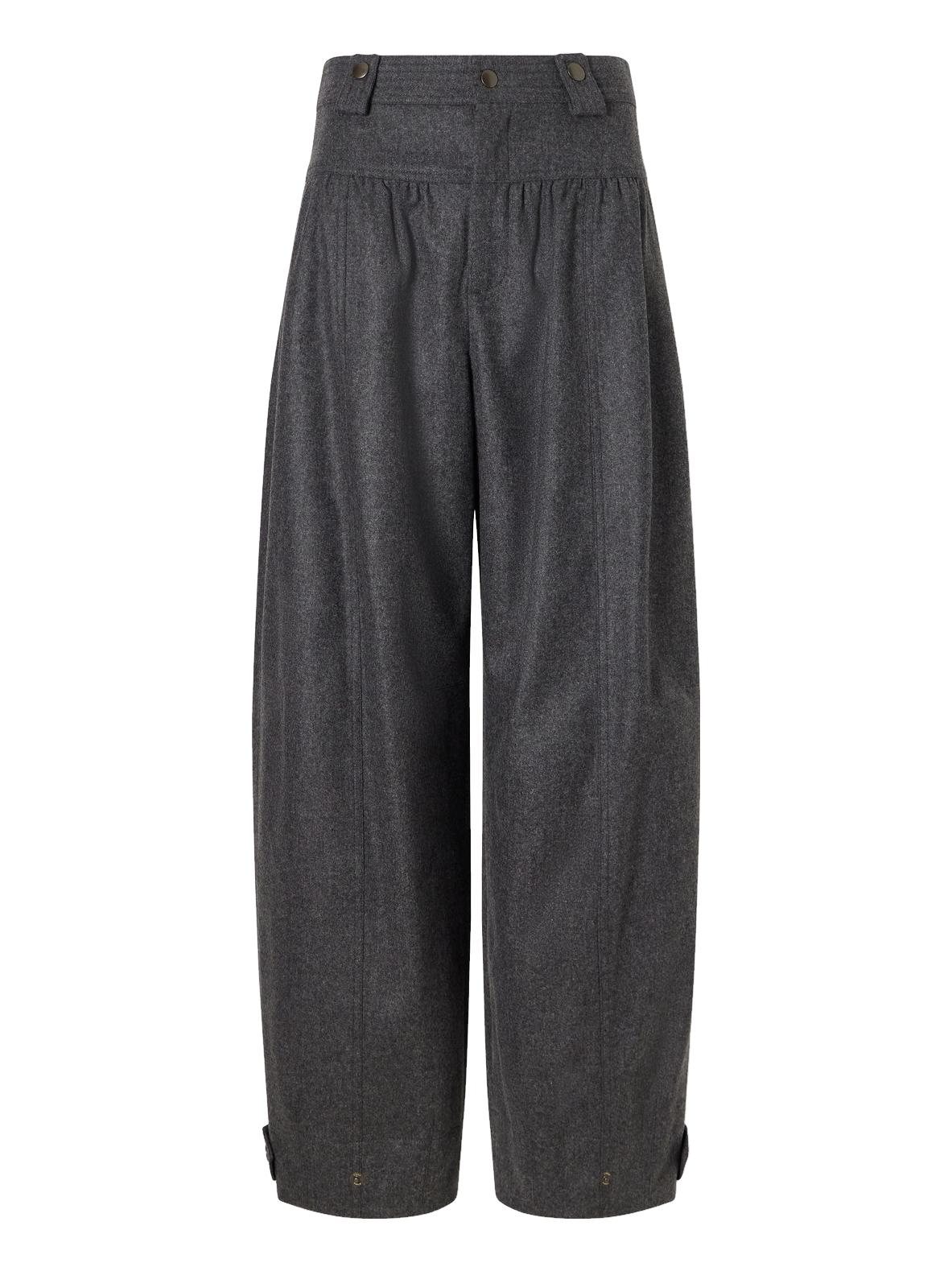 CHLOÉ Flannel Wool and Cashmere-Blend Wide-Leg Pants