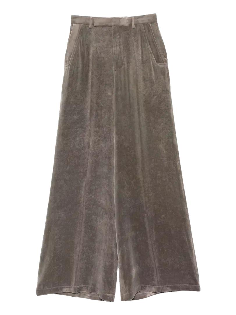 RICK OWENS RICK OWENS Velvet-Effect Palazzo Pants