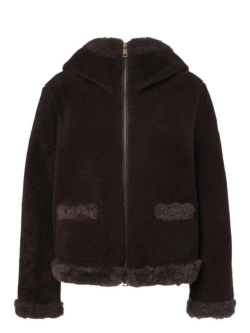 MONCLER leuctre shearling-trimmed down jacket