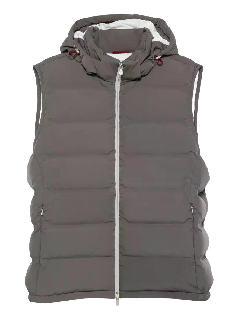 BRUNELLO CUCINELLI quilted hooded gilet