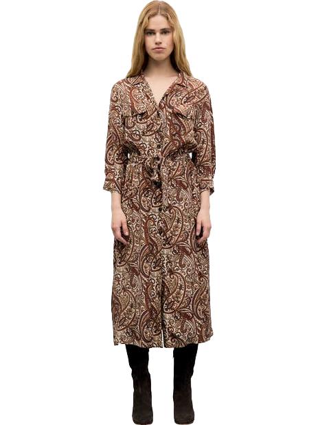 GERARD DAREL cyra 3/4 sleeve midi shirt dress