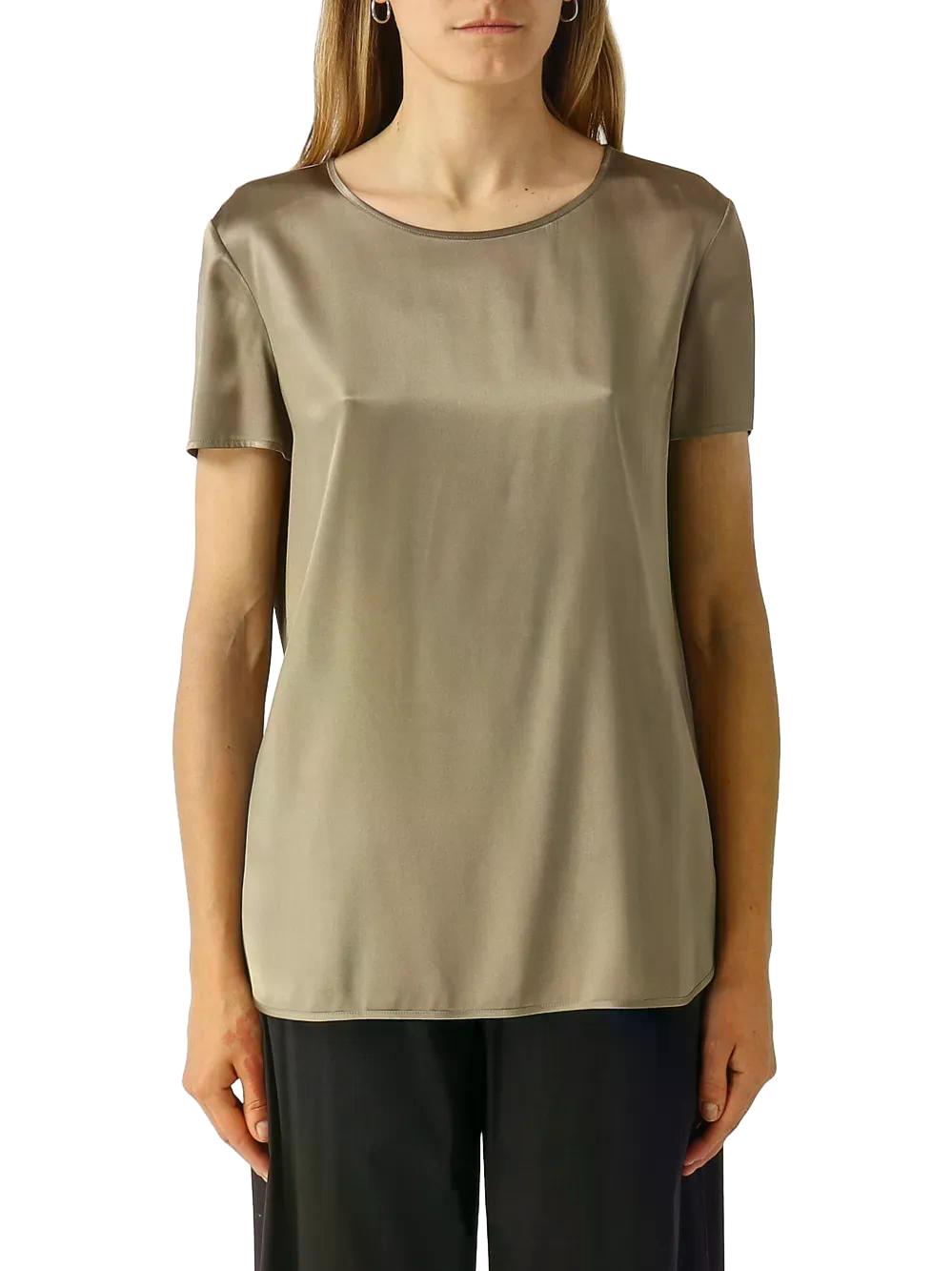MAX MARA cortona satin-finish short-sleeve top