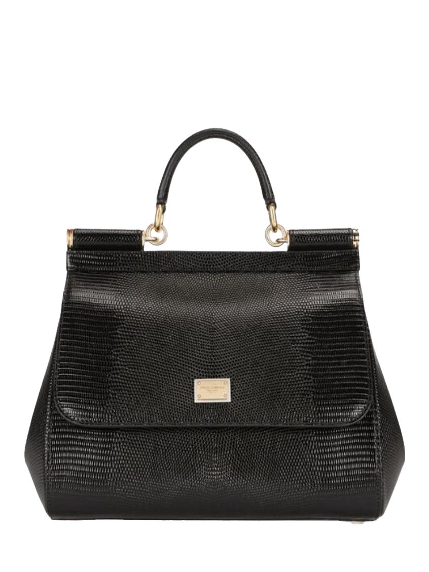 DOLCE & GABBANA Dolce Gabbana Logo Plate Large Sicily Handbag