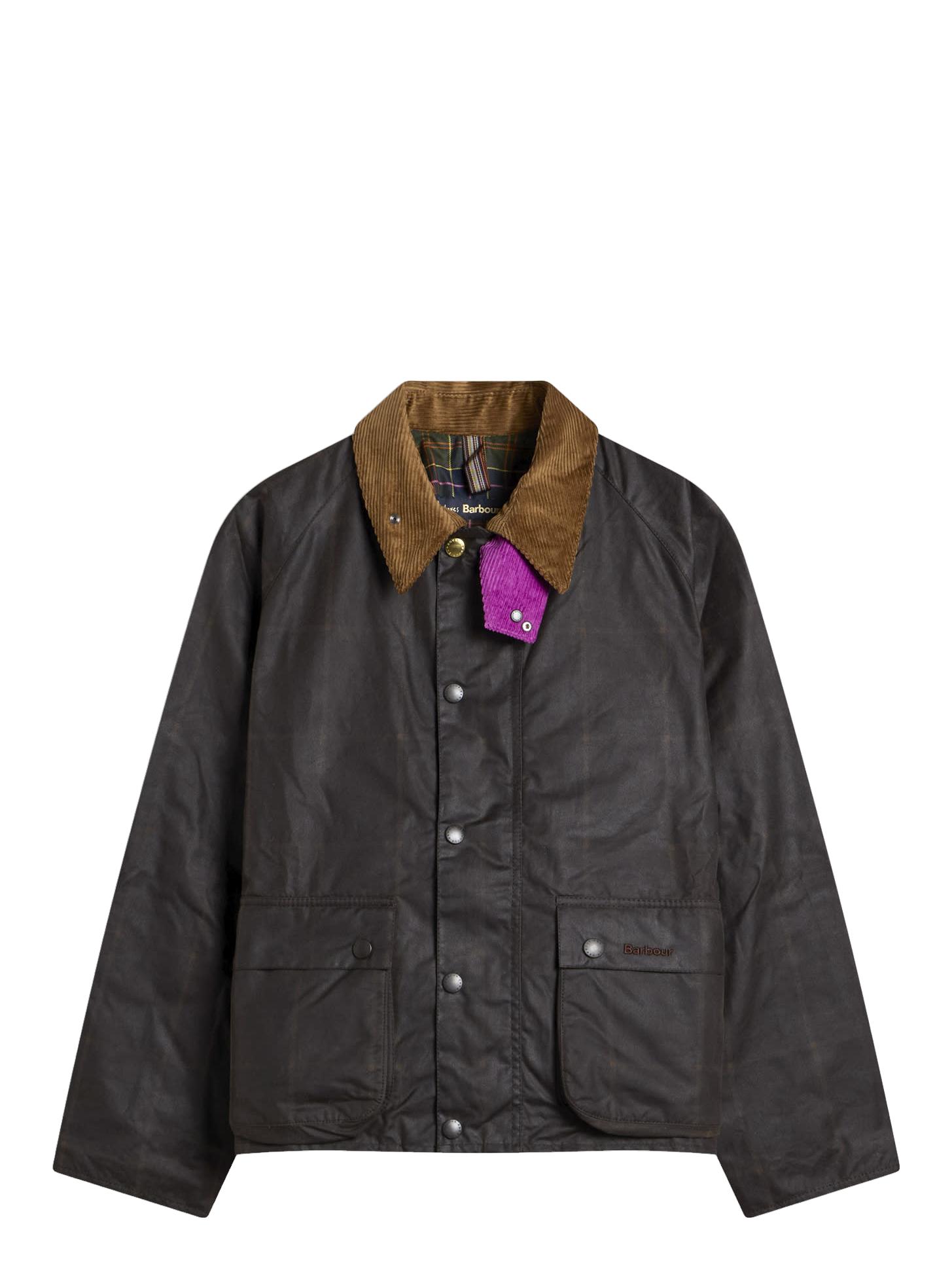 BARBOUR x paul smith transport windowpane wax jacket
