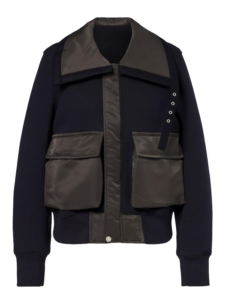 SACAI cotton-blend blouson jacket
