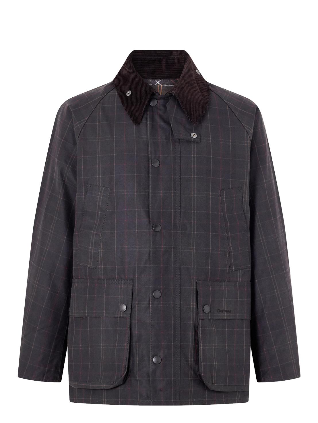 BARBOUR Barbour - Checked Corduroy-Trimmed Waxed-Cotton Jacket - Men - Blue - UK/US 36