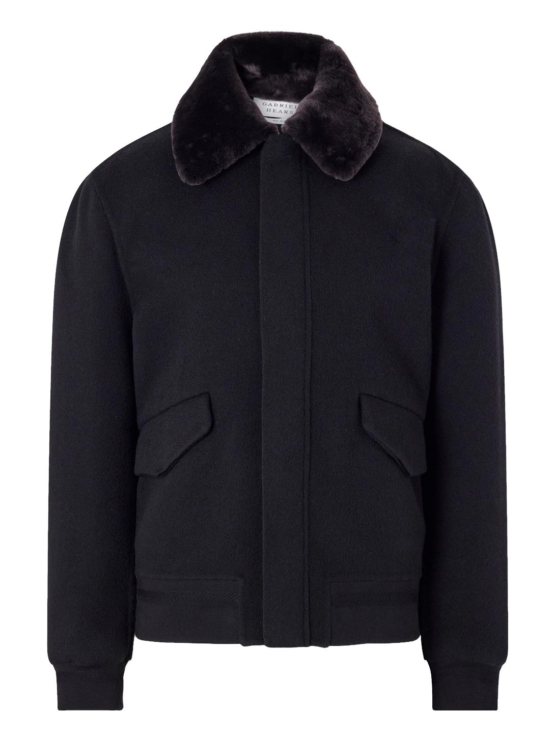 GABRIELA HEARST Gabriela Hearst - James Shearling-Trimmed Cashmere Bomber Jacket - Men - Black